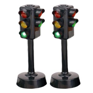 nuobesty kids traffic light toy traffic signal light model toys early education playset for kids toddler, pack of 2(random size)