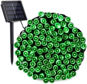 solar christmas lights, 72ft 200 led solar string lights with 8 modes, waterproof outdoor christmas string lights for patio, garden, party, fence, tree, holiday, wedding christmas decorations (green)