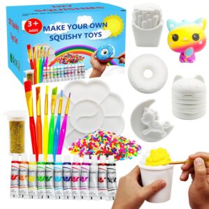 korilave squishies diy art crafts dessert kits for girls gift, paint your own squishy toy jumbo soft slow rising stress relief fidget toys for ages 4 5 6 7 8 kids(27pcs)