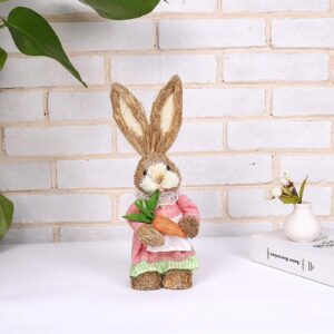 ewer easter simulation rabbit, cartoon dressed rabbit ornament with carrot, artificial simulation foam rabbit for easter decor garden party home decorations photography props x8apv29x1410ghw