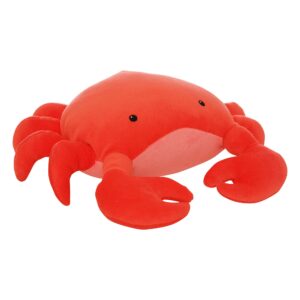 manhattan toy crabby abby velveteen sea life toy crab stuffed animal, 12"