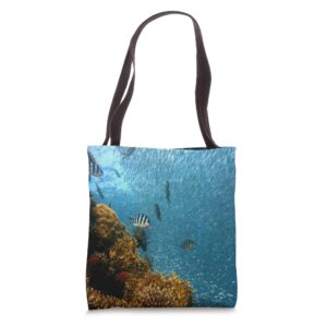 cool aquarium aquarist saltwater coral reef fish tote bag