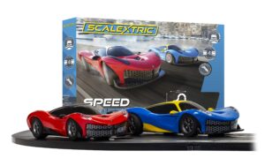 scalextric speed shifters 1:32 analog slot car race track set c1414t