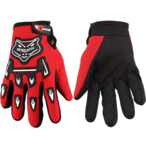 frienda motorcycle gloves power sports racing gloves riding dirty bike gloves winter cycling gloves for riding cycling hiking outdoor sports(red,7.09 x 3.55 inches)