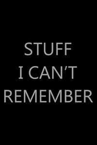 stuff i can’t remember: password log book, internet login keeper, website log book organizer, simple and minimalist with matte black stealth cover, ... x 9″, 120+ pages (compact password log books)