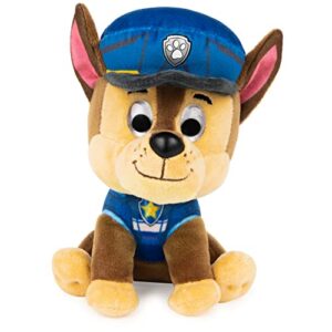 gund paw patrol: the movie chase plush toy, premium stuffed animal for ages 1 and up, 6”