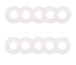 quupy 10pcs white plastic clothing rack size dividers closet organizer hanger separator divides clothing rod round hangers closet dividers for home closets clothing shops clothing rack