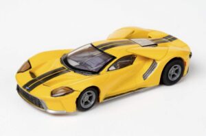 afx/racemasters ford gt - triple yellow afx22029 ho slot racing cars