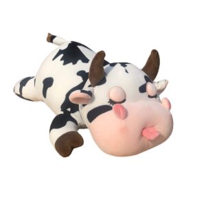 feezush cow plush pillow, adorable cow stuffed animal, stuffed cow animals hugging pillow for kids boys girls birthday xmas valentine gift (19.6 inch)