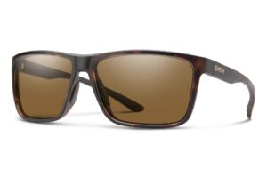 smith riptide polarized sunglasses, matte tortoise/chromapop+ polarized brown, one size