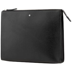 montblanc black leather pouch 126054