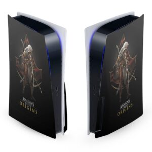 head case designs officially licensed assassin's creed bayek crest origins character art vinyl faceplate sticker gaming skin decal cover compatible with sony playstation 5 ps5 disc edition console