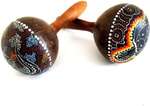 jive maracas large wooden maracas rattle shaker percussion instrument hand painted pair