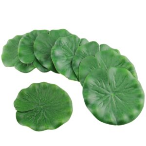 hj garden 10pcs 4inch lotus leaf eva water surface decoration artificial floating foam lotus leaves artificial foliage pond decor