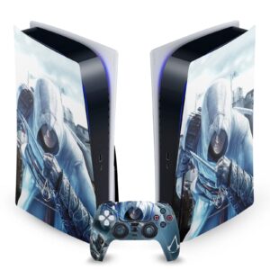 head case designs officially licensed assassin's creed altaïr hidden blade key art vinyl faceplate gaming skin decal compatible with sony playstation 5 ps5 disc edition console & dualsense controller