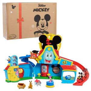 disney junior mickey mouse funny the funhouse 13 piece lights and sounds playset, includes 3 figures