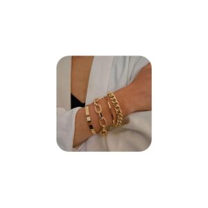 denifery gold chain bracelet gold link bracelet cuban link bracelet gold charm bracelet bracelets for women