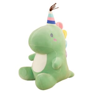 dinosaur stuffed animals toys cute dinosaur plush toys dolls with unicorns horn soft dino plushies birthday gifts for boys girls 9.8 inch