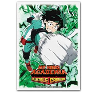 jasco my hero academia collectible card game card sleeves | 100 dragon shield art sleeves | card game holder | pvc and acid-free | designed for use with tcg and lcg games | made