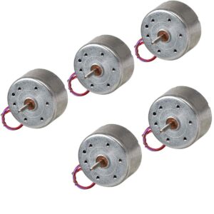 jing 5v 6000rpm mini dc motor rf300 micro moto for rc boat model smart cars diy toys - (5 pcs)