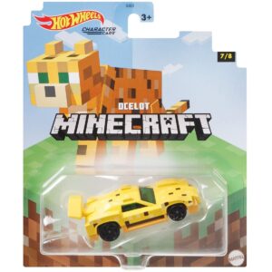 hot wheels 2021 minecraft - character car - ocelot - 7/8 gyb71