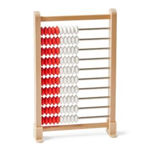 hand2mind mini 100 bead wooden rekenrek, abacus for kids math, math manipulatives kindergarten, counting rack for kids, counters for kids math, educational toys for elementary kids (set of 1)