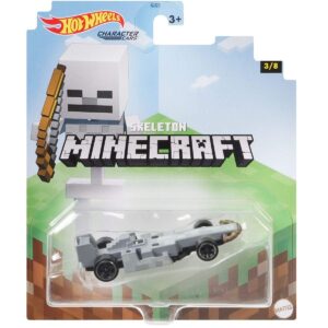 hot wheels 2021 - minecraft - character cars - skelton - 3/8 gyb67