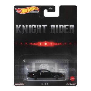 hot wheels retro entertainment collection of the knight rider kitt 1:64 scale vehicle from blockbuster movies, tv, & video games, iconic replicas for play or display, gift for collectors