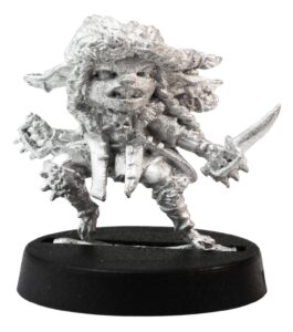 stonehaven miniatures female goblin rogue miniature figure, 21mm - 100% pewter metal - includes slotted creator base - for 28mm scale table top war games - designed & made in usa