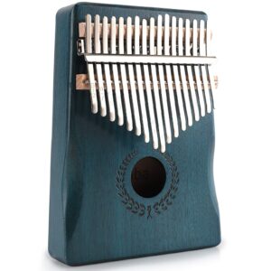 plltmu kalimba thumb piano 17 key kalimba 17 key kalimba with tune hammer and study instruction,mbira thumb piano,kalimba thumb piano,gift for kids,handmade with mahogany and ore steel bars