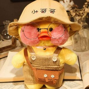 duck stuffed animal toy,soft plush toy for kids girls hugglable stuffed toy with cute hat&costume, best gifts for christmas 12 inches