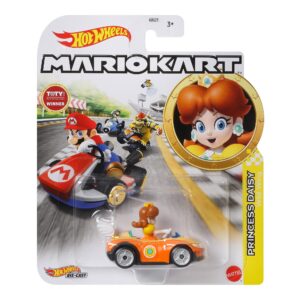 hot wheels mario kart 1:64 diecast princess daisy in wild wing kart