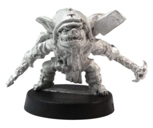 stonehaven miniatures male goblin necromancer miniature figure, 22mm - 100% pewter metal - includes slotted creator base - for 28mm scale table top war games - designed & made in usa