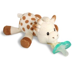 sophie la girafe razbuddy holder w/removable jollypop baby pacifier - 0m+ - bpa free - pacifier made in usa - sophie the giraffe - razbaby - vulli