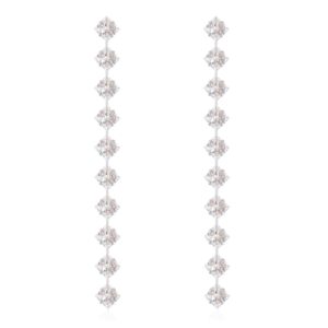 sbling platinum-plated cubic zirconia drop earrings- gifts for women