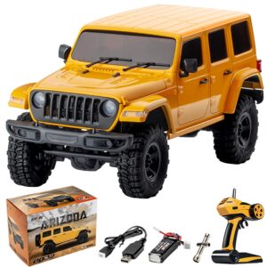 eazyrc patriot 1/18 2.4ghz crawler rc car, all terrain hobby 4wd off road truck vehicle models rtr for boys kids - batteries x2