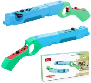 lycebell game gun for nintendo switch joy cons switch shooting game gun controller compatible with switch joy con controller, 2 pack