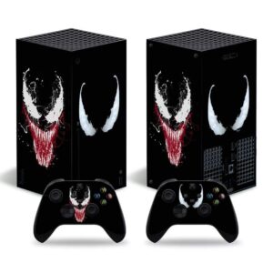 the console wrap xbox series x console skin and xbox series x controller skins set, xbox series x skin wrap decal sticker, venom decal kit