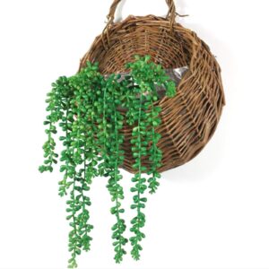 okngr artificial succulents hanging plants, hanging string of pearls plant large fake string of pearls for wall home garden decor- s