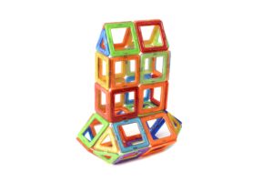 jdbf magnetic building tiles set for kids | 30 pieces colorful, durable, & safe construction blocks | stem educational toys for creative learning | perfect for 3+ years