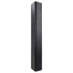 sound town passive wall-mount column mini line array speaker with 8 x 5” woofers, black for live event, church, conference, lounge (carpo-v10b)