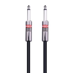 monster prolink classic speaker cable - 6ft straight to straight instrument cable - straight 1/4-inch plugs - guitar cord w/superior signal transfer, noise reduction, duraflex outer jacket