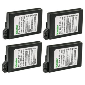 kastar 4-pack battery replacement for sony psp-s110, psps110 battery, sony psp-2000, psp-2001, psp-2002, psp-2003, psp-2004, psp-2005, psp-2006, psp-2007, psp-2008, psp-2009, psp-2010, psp-3000