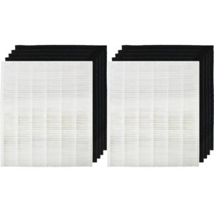 fette filter - c545 premium replacement true hepa filters compatible with winix filter s for air purifier c545 part # 1712-0096-00 includes 2 true hepa + 8 carbon filter.