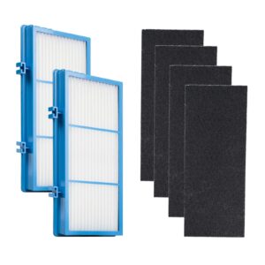 pulluty true hepa filters compatible with holmes aer1 purifier filter replacement parts # hapf30at, hap242-nuc (2 hepa filters + 4 booster pre filters)