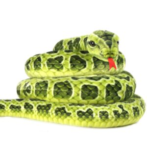 tigerhart gustavo the green anaconda - 100 inch stuffed animal plush