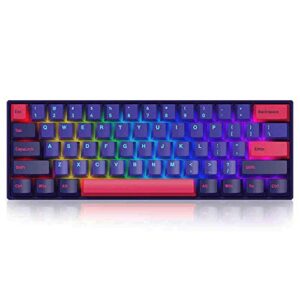 epomaker acr98 mini 78-key wired hotswap mechanical gaming keyboard with acrylic case & rgb backlight, double-shot pbt keycaps, nkro programmable for gamers/mac/win (gateron orange switch)