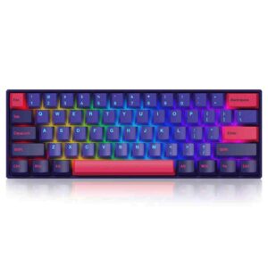 epomaker acr98 mini 78-key wired hotswap mechanical gaming keyboard with acrylic case & rgb backlight, double-shot pbt keycaps, nkro programmable for gamers/mac/win (gateron yellow switch)