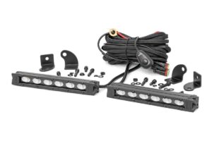 rough country 6" black series slimline cree led light bars | pair - 70406abl