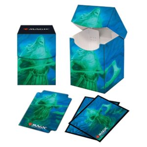 kaldheim combo 100+ deck box and 100ct sleeves featuring lathril, blade of the elves for magic: the gathering - protect your cards and always be ready for battle against friends or enemies in style